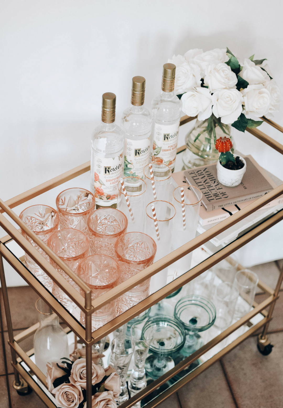 Spring Bar Cart Reveal + 5 Simple Cocktails - Danielle Gervino