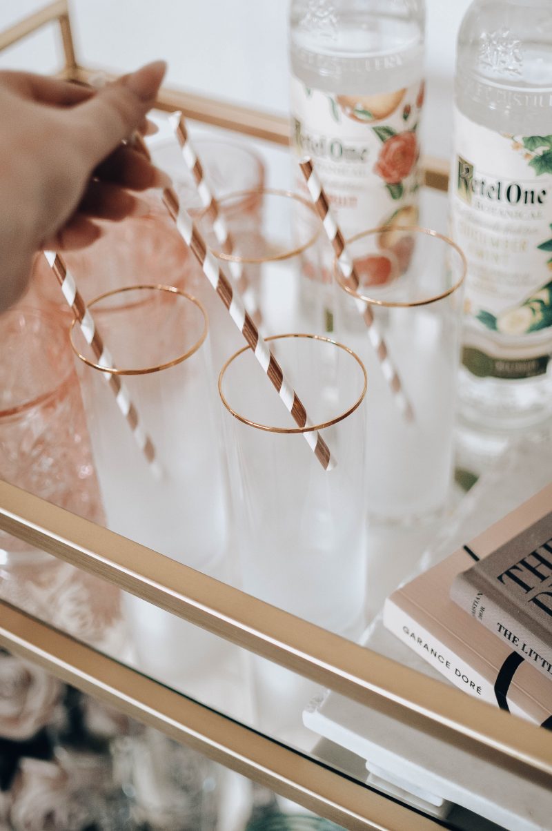 Spring Bar Cart Reveal + 5 Simple Cocktails - Danielle Gervino
